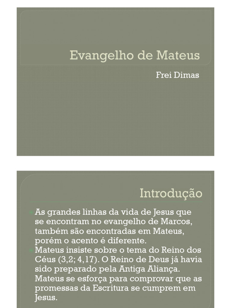 Evangelho de Mateus | PDF