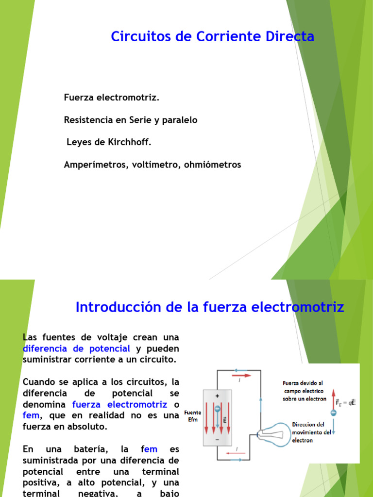 Leccion 06 Corriente Directa y Resistencia - Uarm - BBB | PDF