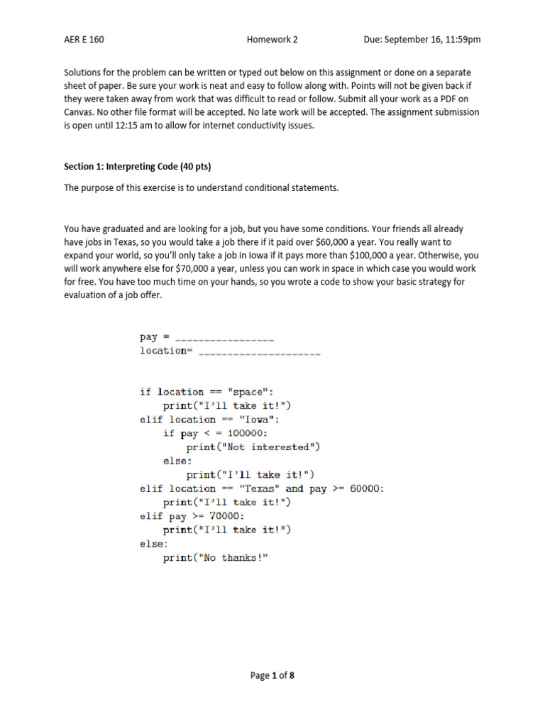AER Homework 2 | PDF
