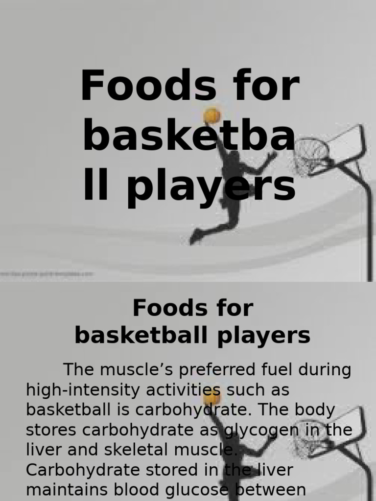 Foods and Drinks For Basketball Players | PDF