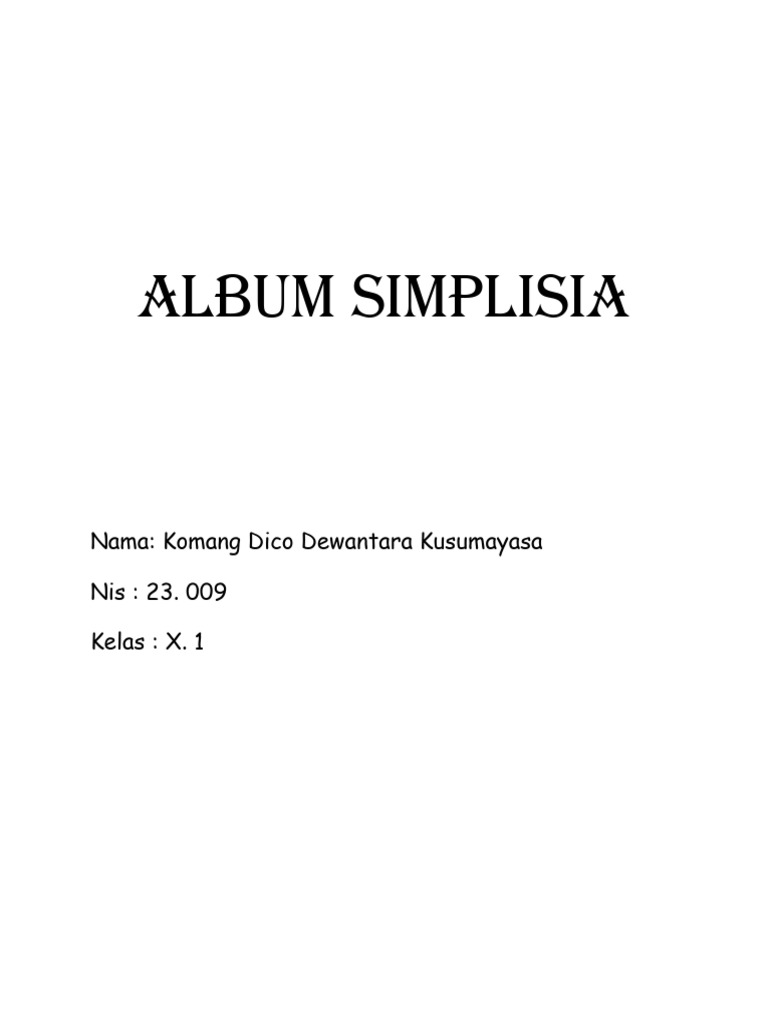 Album Simplisia | PDF
