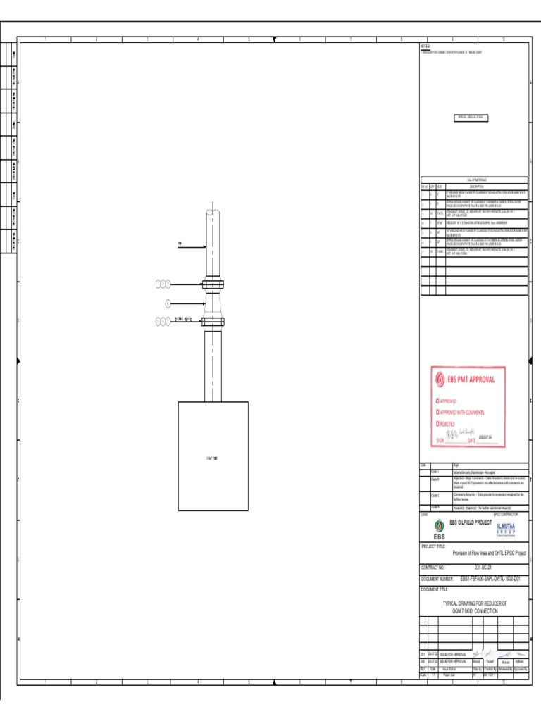 Ebs1-Fsfa00-Sapl-Dwtl-1002-D01 Typical Drawing For Reducer of Ogm 7 ...