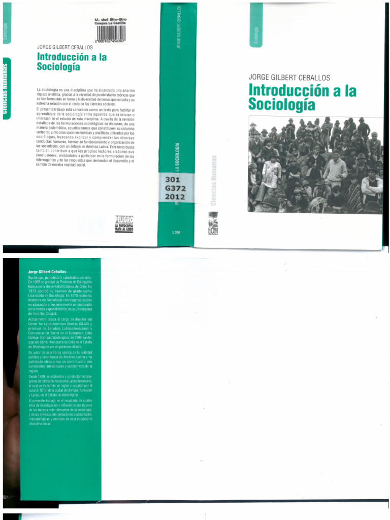 Introduccion A La Sociologia (Jorge Gilbert Ceballos) | PDF