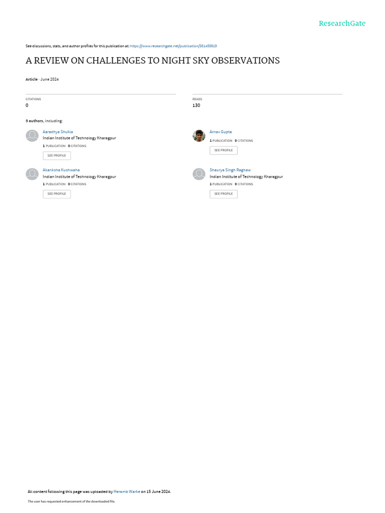 Challengesto Night Sky Observations 2 | PDF