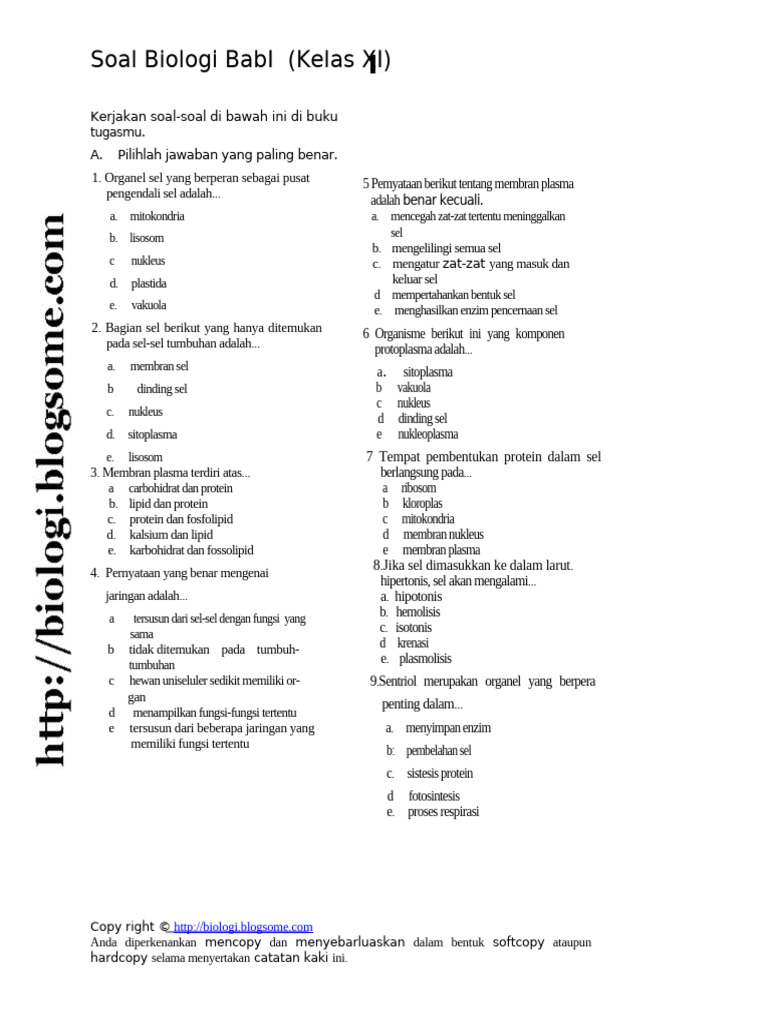 Bio Bab 1 | PDF