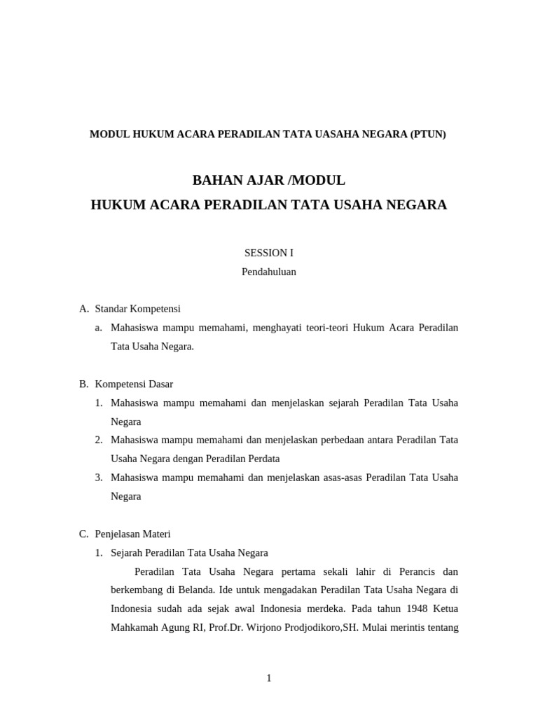 A 3.Modul Hukum Acara PTUN. | PDF