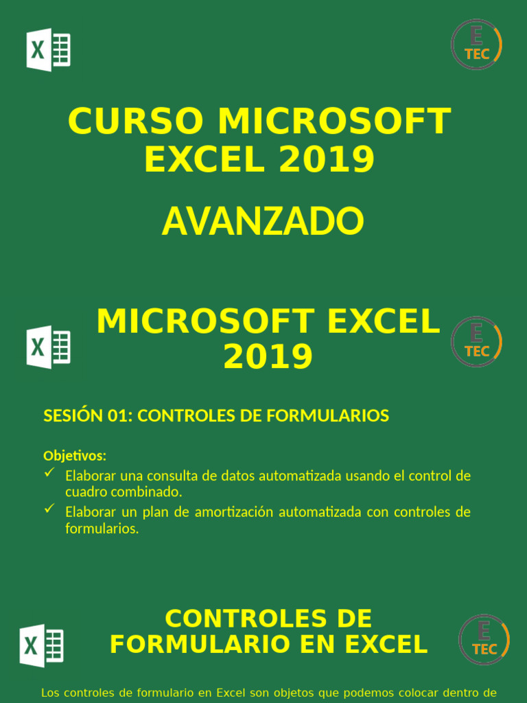 Curso Microsoft Excel 2019 - Avanzado | PDF