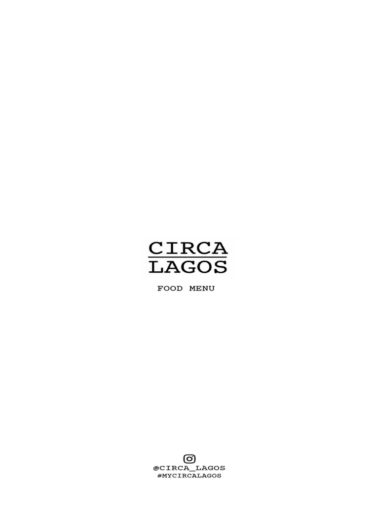 Circa Lagos Menu | PDF