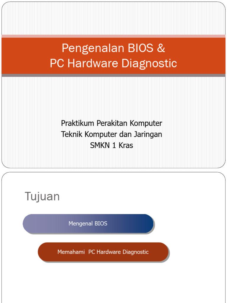 Pengenalan Bios Pc Hardware Diagnostic 111217 Pdf