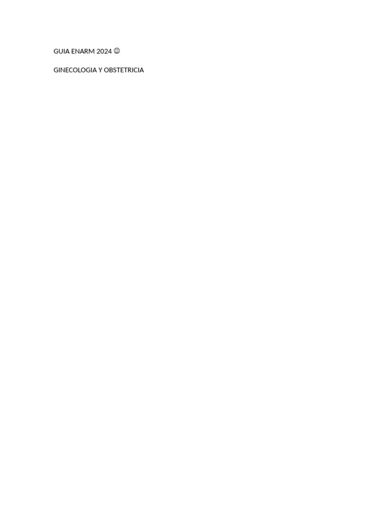 Guia Enarm 2024 Gyo | PDF