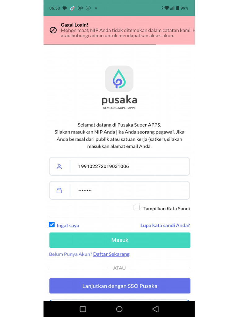 Absen Pusaka Error Selasa 3-9-2024 | PDF