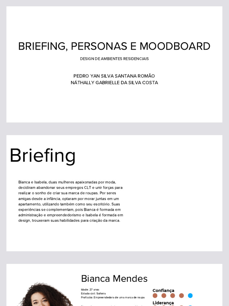DAR-Briefing, Personas e Moodboard - Náthally e Pedro) | PDF