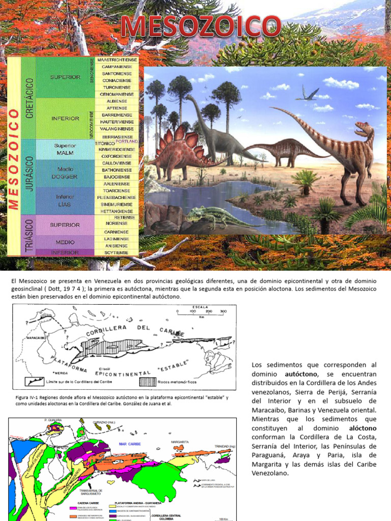 Tema Mesozoico | PDF | Venezuela | Roca (geología)