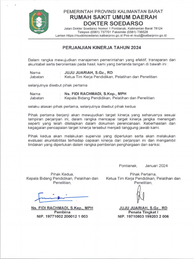 Perjankin Juju Juariah 2024 - Copy | PDF