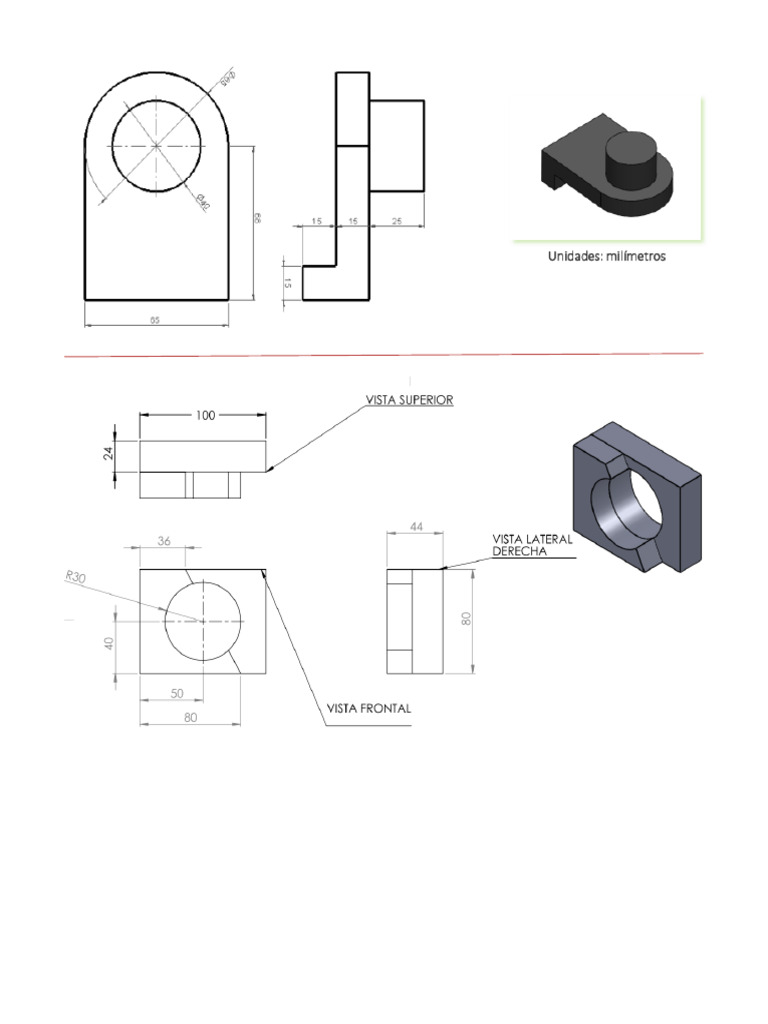 Ejercicios Solidworks | PDF