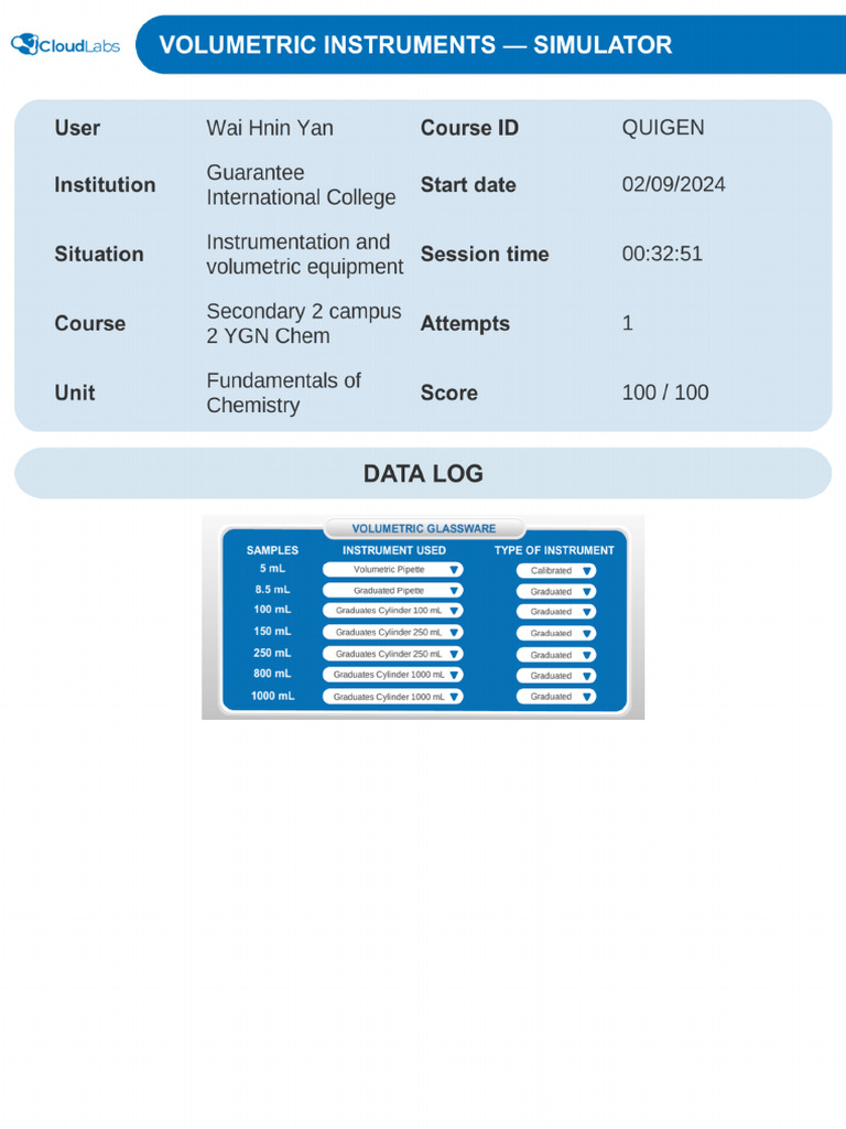 Instrumentation and Volumetric Elements | PDF