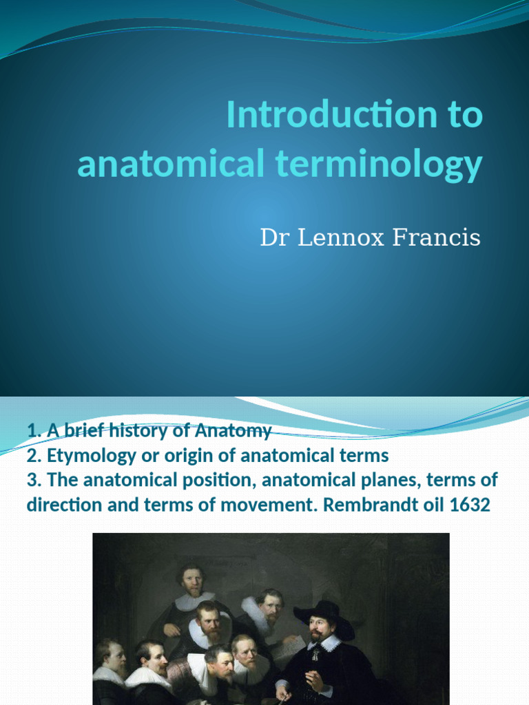 Introduction To Anatomical Terminology | PDF