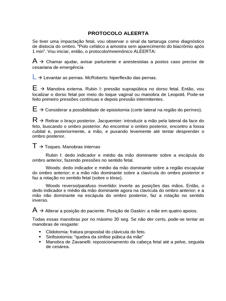 Protocolo Aleerta | PDF