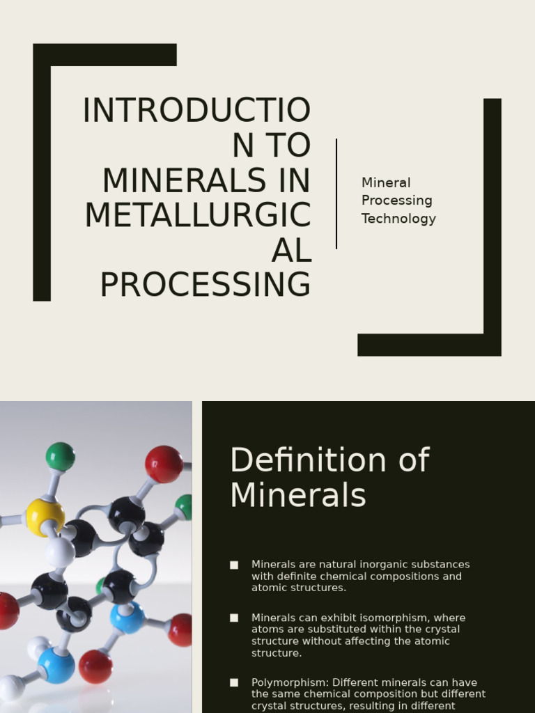 Chapter 1 Introduction - To - Minerals | PDF | Technology & Engineering ...