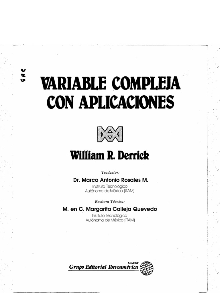 Variable Compleja William R Derrick | PDF