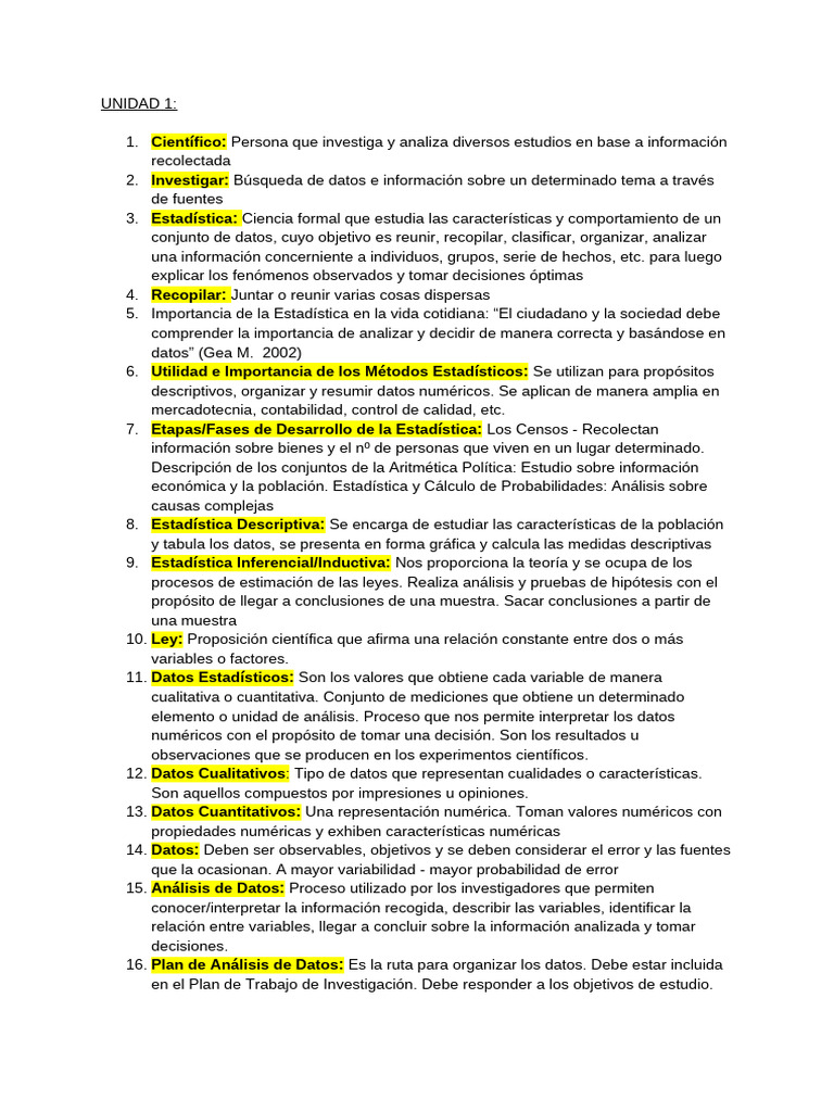 Palabras - Terminos para Tesis o Proyecto de Investigación | PDF