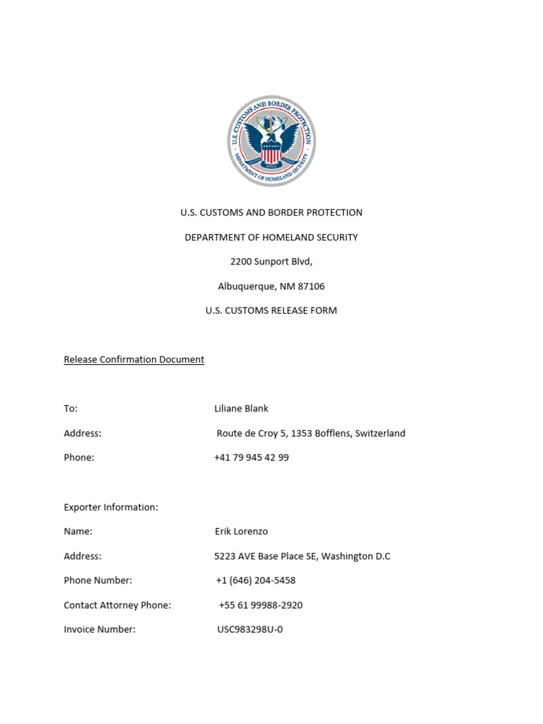 Release Form. | PDF