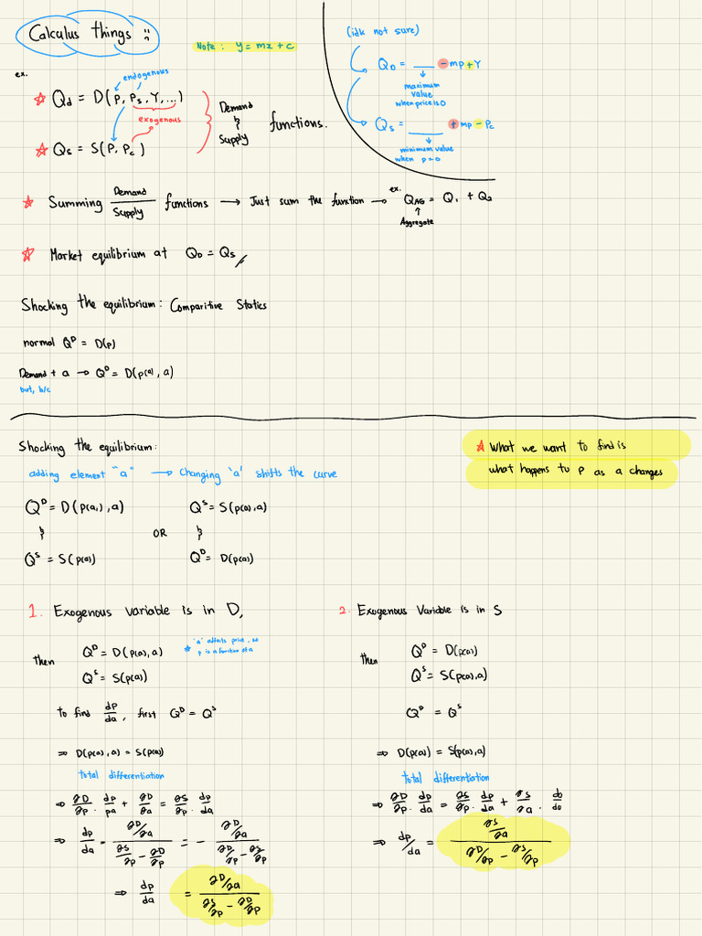 Microeconomic Calculus Stuff | PDF