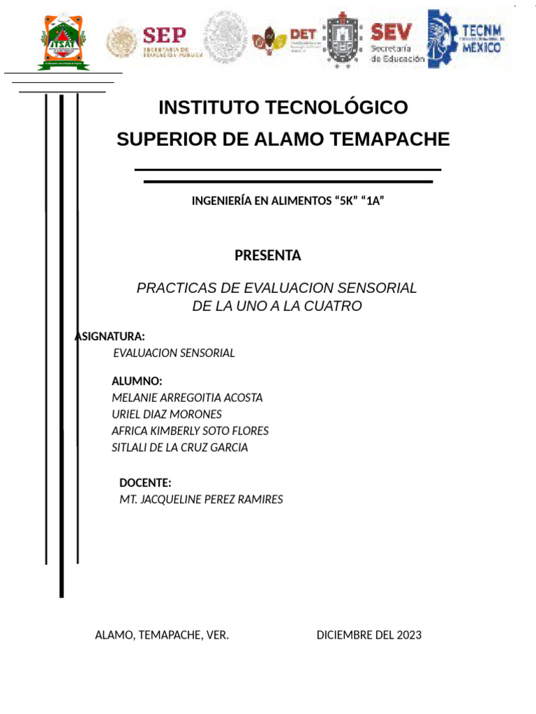 Practica1-4 Evaluacion Sensorial | PDF