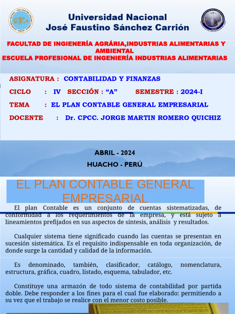El Plan Contable General Empresarial | PDF