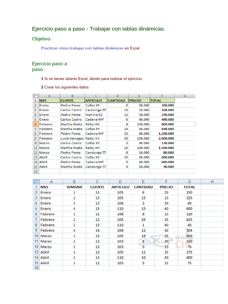 Taller 4 - Tablas Dinamicas | PDF