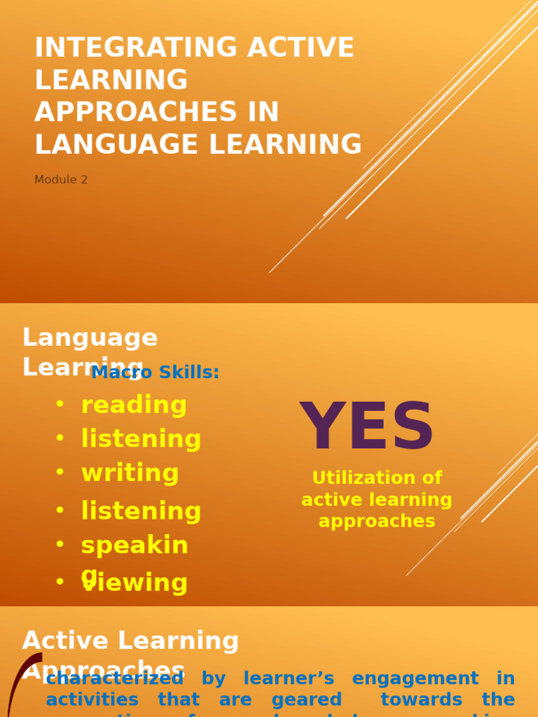 Module 2-INTEGRATING ACTIVE LEARNING APPROACHES IN LANGUAGE LEARNING | PDF | Inquiry Based ...