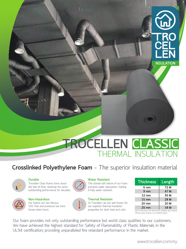 Trocellen Classic Brochure-Plain Foam-No Bomba Cert | PDF