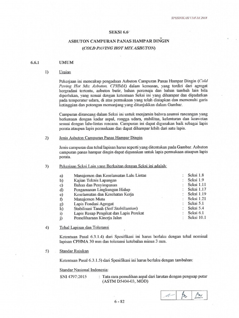 Spesifikasi CPHMA | PDF