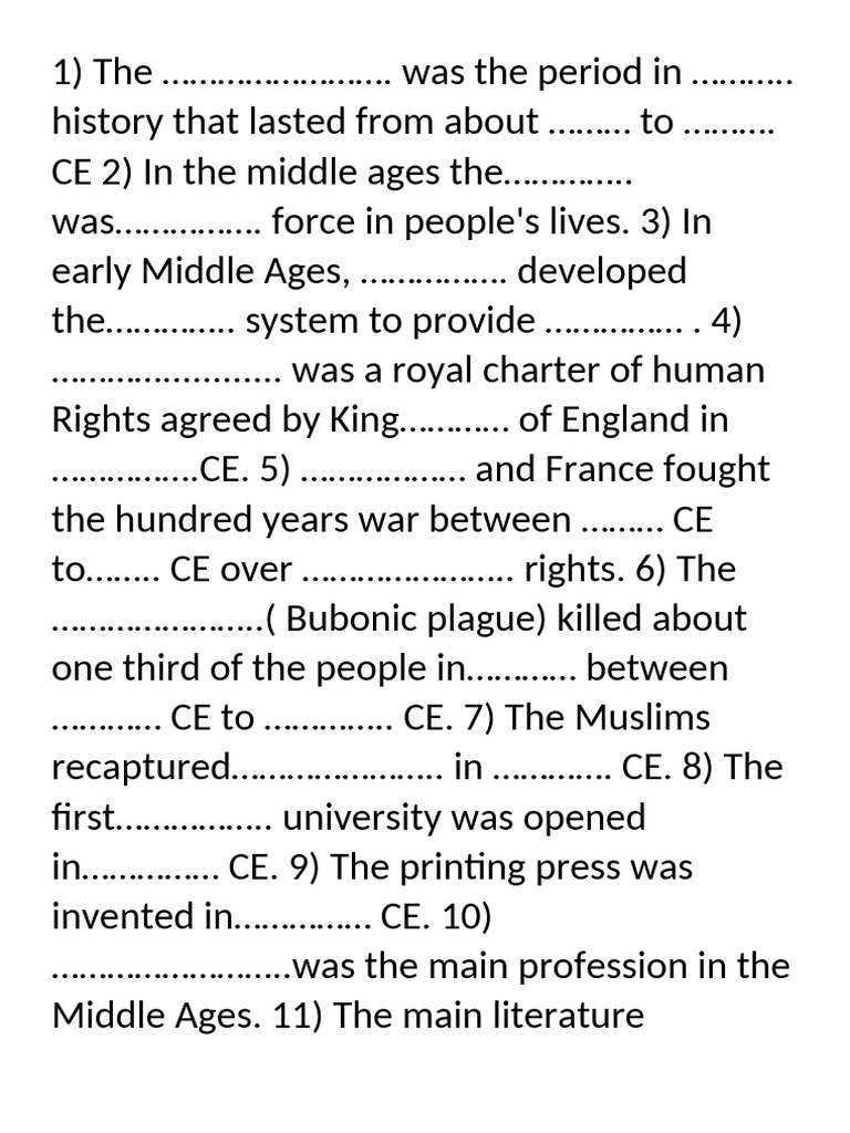 History Full B.W Work Sheet | PDF