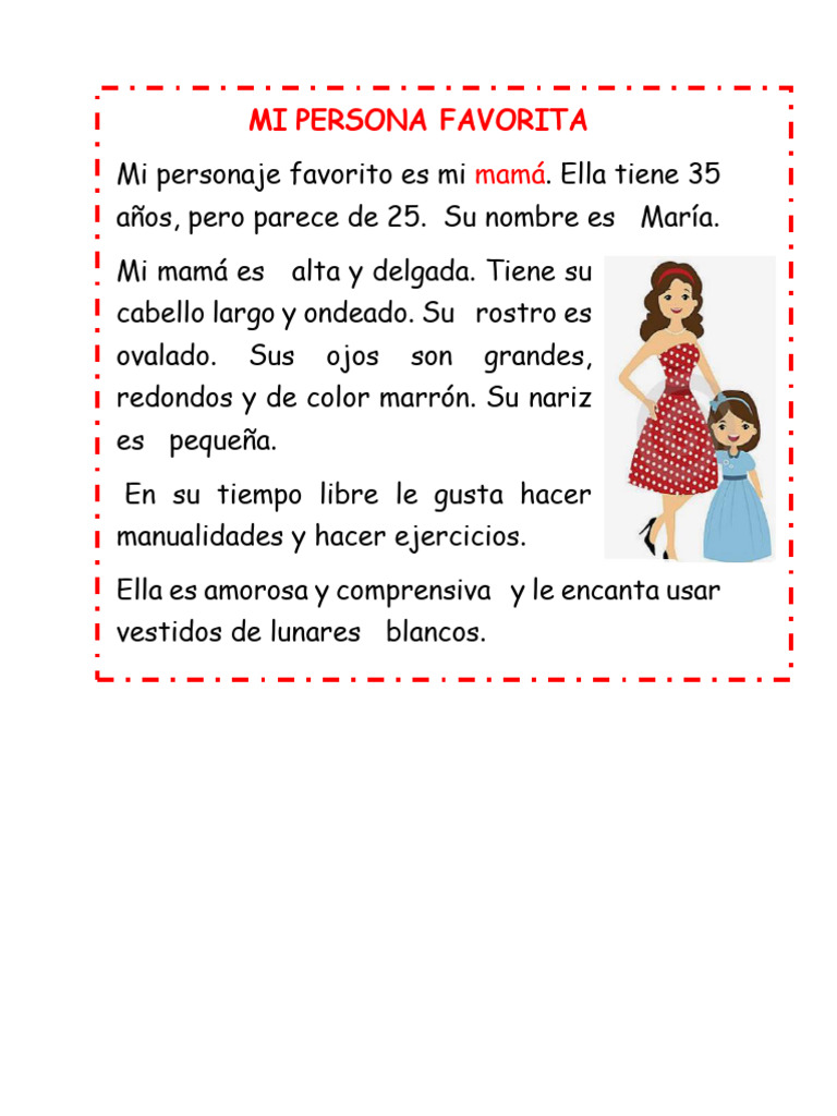 Mi Persona Favorita | PDF