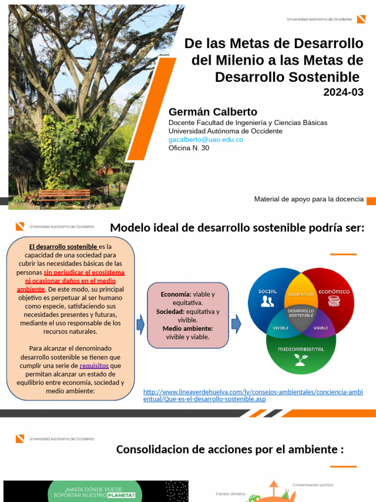 Semana 4 - de Las Metas de Desarrollo Del Milenio A Las Metas de ...