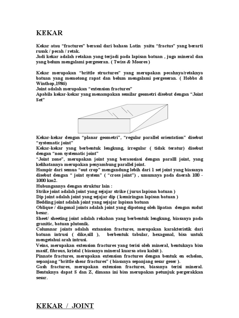 Kekar-Geologi Struktur | PDF