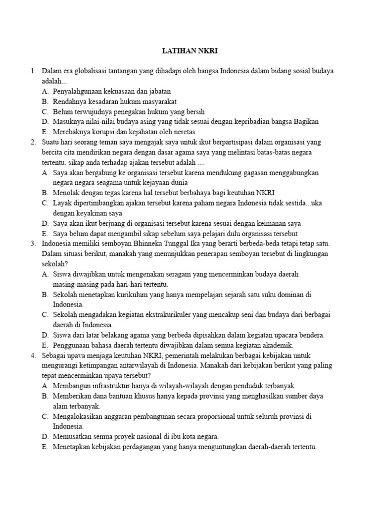 Latihan Nkri | PDF