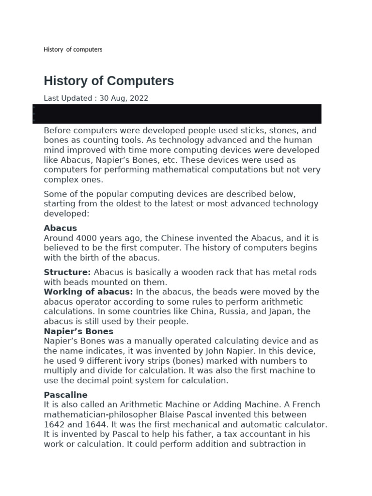 Evolution of Computer Technology | PDF | Integrated Circuit | Computer ...