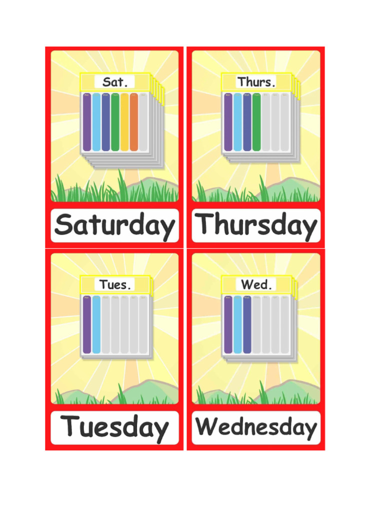 Days Flashcard | PDF