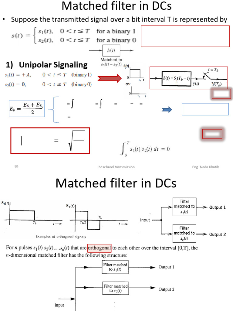 3 - Matched Filter in DCs | PDF