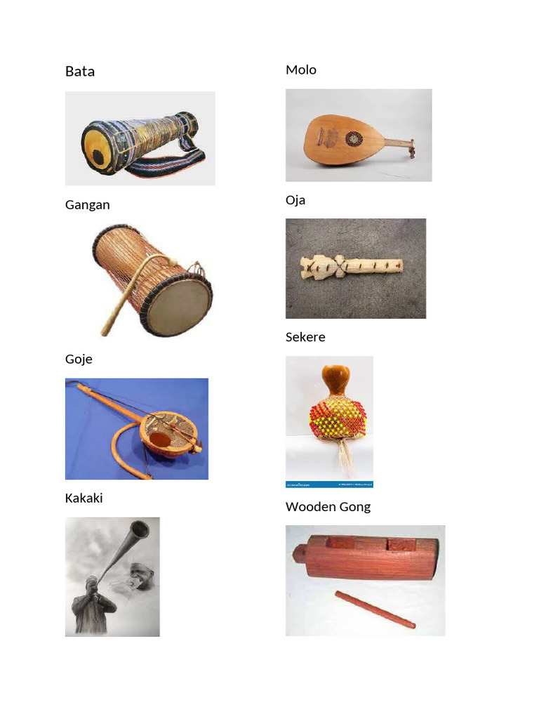 Nigerian Traditional Musical Instruments | PDF