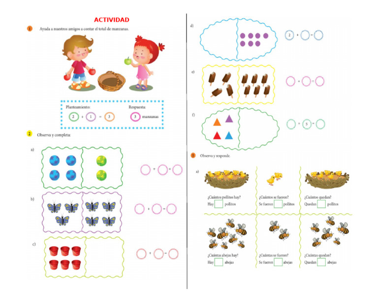 Suma y Resta Con Números Menores 10 | PDF
