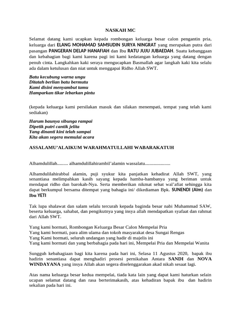Naskah MC | PDF