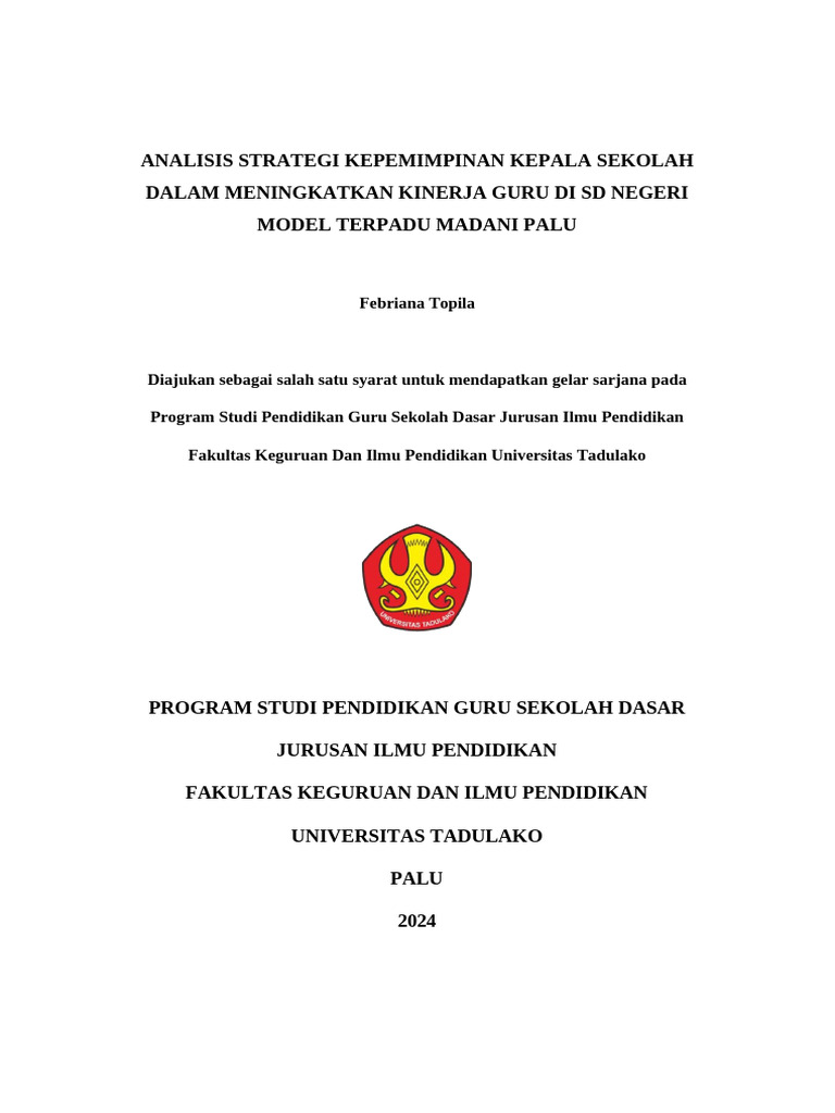 Skripsi Febriana Topila - A40120036-1 | PDF