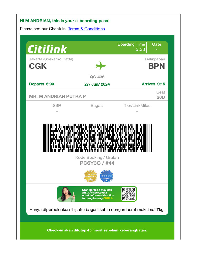 CGK BPN: Please See Our Check in | PDF