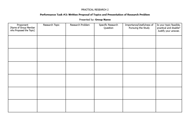 PR2 Performance Task 2 Template | PDF
