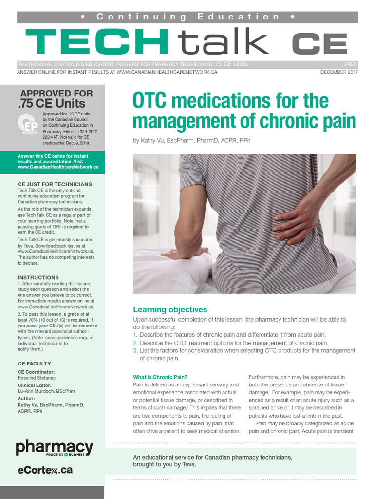 Tech Talk - OTC For The Management of Chronic Pain-3 2 | PDF ...