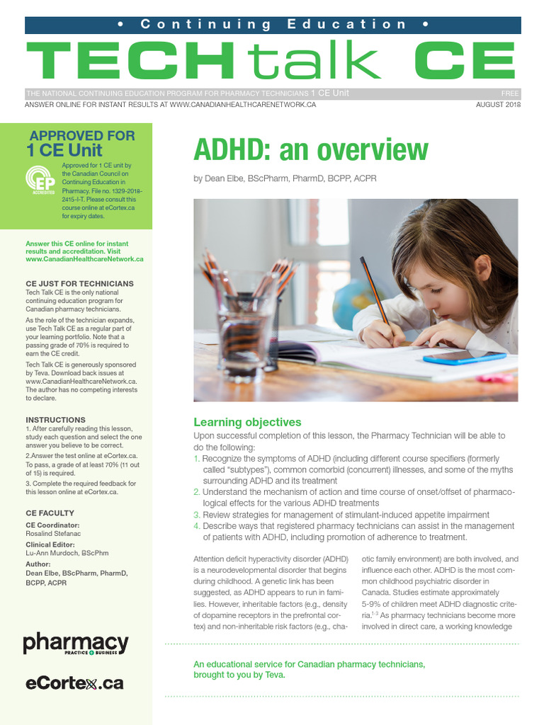 Tech Talk- ADHD an Overview | PDF