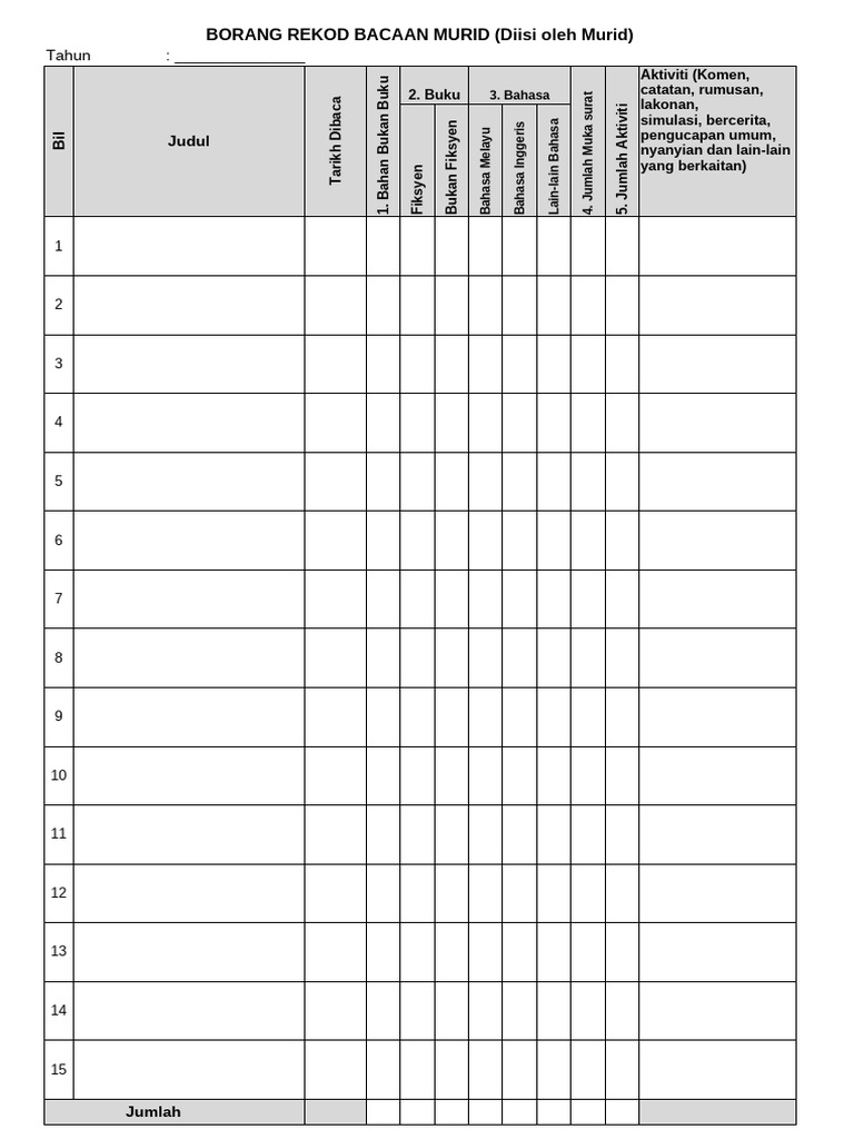 Buku Nilam Template | PDF